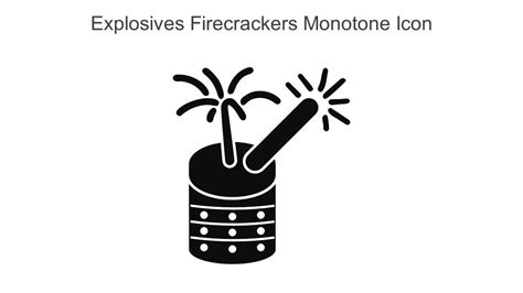 Explosives Firecrackers Monotone Icon In Powerpoint Pptx Png And Editable Eps Format PPT Example