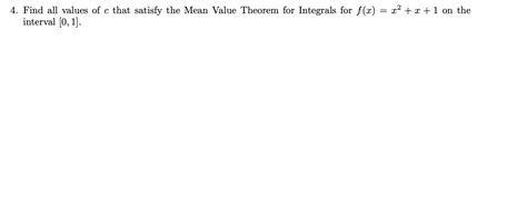 Solved Find All Values Of C That Satisfy The Mean Value Chegg