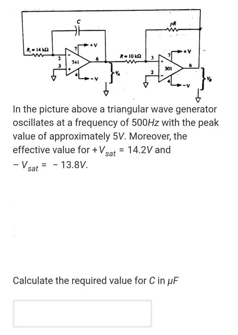 Solved In The Picture Above A Triangular Wave Generator