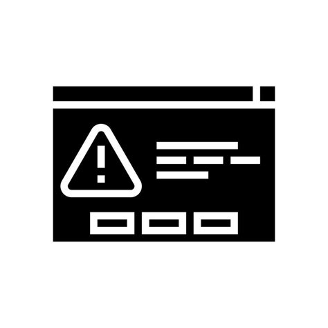Computer Task Error Glyph Icon Vector Illustration 10300798 Vector Art