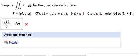 solved computef ds for the given oriented surface f 〈e