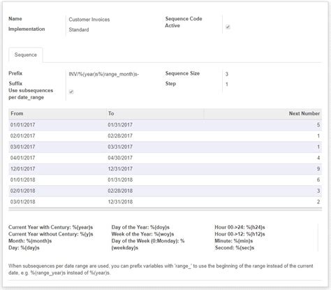 [11 0] sequence problem with monthly date range · issue 21624 · odoo