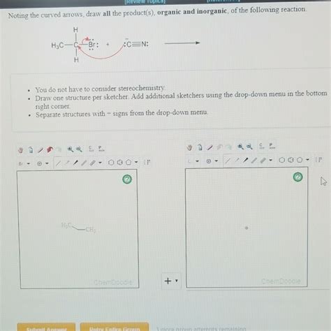 Solved Noting The Curved Arrows Draw All The Product S Chegg