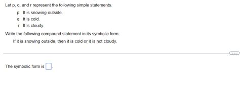 solved let p q and r represent the following simple