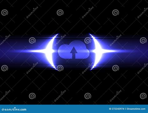 Abstract Blue Visulization Hitechnology Stock Vector Illustration Of Neon Design