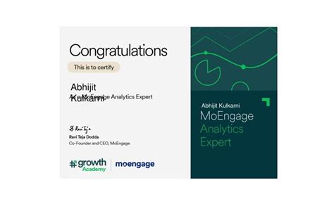 Abhijit Kulkarni On Linkedin Achieve Excellence Abhijit Kulkarni Earned A Moengage Analytics