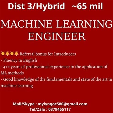 recruiter viecoi on linkedin [dist 3 hybrid] machine learning engineer