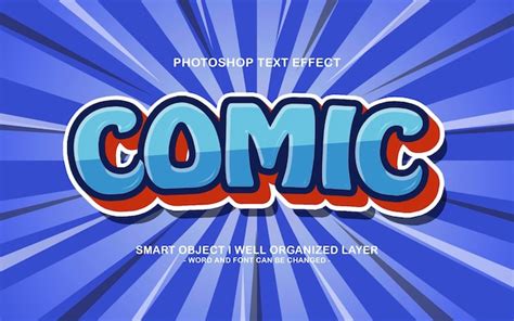 Premium Psd 3d Editable Comic Text Style Effect