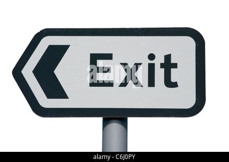 Exit Road Traffic Sign UK Signs Roadsign Roadsigns Stock Photo Alamy