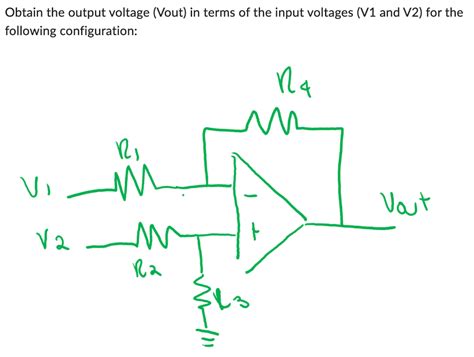 solved obtain the output voltage vout in terms of the