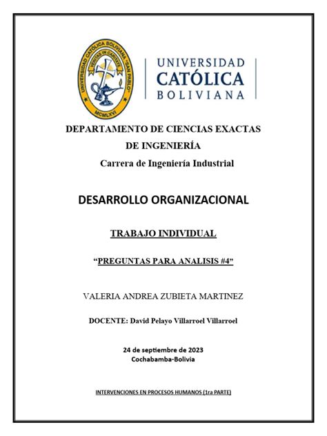 Preguntas De Analisis 4 Pdf Comportamiento