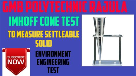 Imhoff Cone Apparatussettleable Solid Measurements Youtube