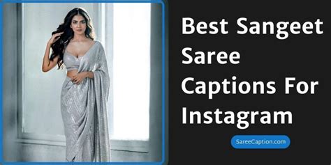 Best Sangeet Saree Captions For Instagram Best Saree Captions For Instagram With