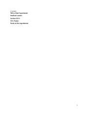 Lab Worksheet Uniform Circular Motion Doc Point Title Of The Experiment Student S Name