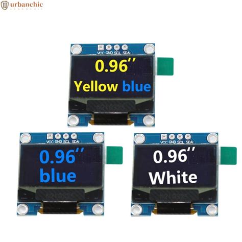 ssd1306 iic serial 0 โมดูลจอแสดงผล oled สีขาว 96 นิ้วสําหรับ arduino