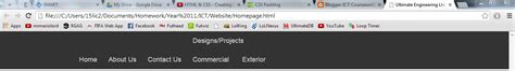 ICT Coursework Stuff November Making The Navigation Bar