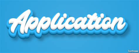 Application Blue 3d Text Effect Generator