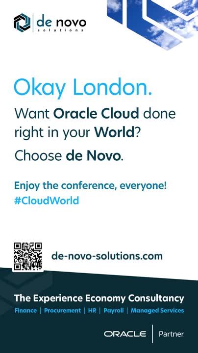 mark sweeny on linkedin wearedenovo cloudworld oracle oracle