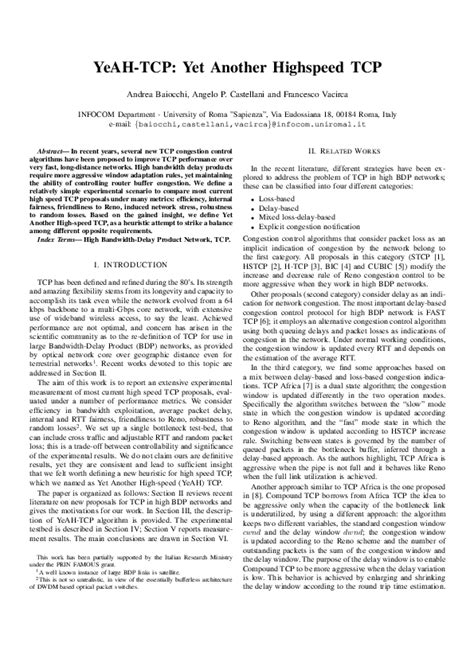 Pdf Yeah Tcp Yet Another Highspeed Tcp