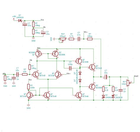 Discrete Opamp Distortion Schematic Rdiypedals