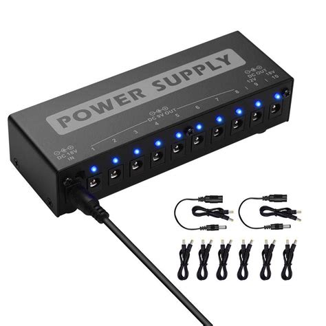 9V 2A Power Supply Adapter Converter for Guitar Bass Effect 100~240V ...
