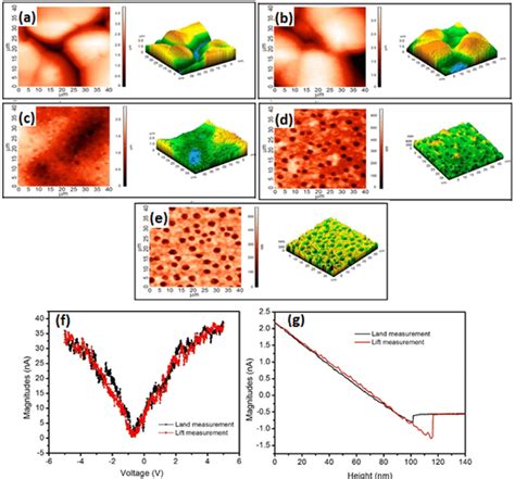 Afm Microstructures And Corresponding 3d Microstructures Of Pvdf With Afm Microstructures And Corresponding 3d Microstructures Of Pvdf With