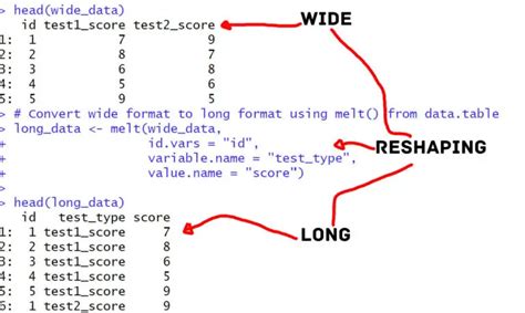 Wide To Long In R Using The Pivot Longer Melt Functions