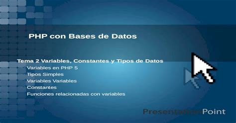 Php Con Bases De Datos Tema 2 Variables Constantes Y Tipos De Datos