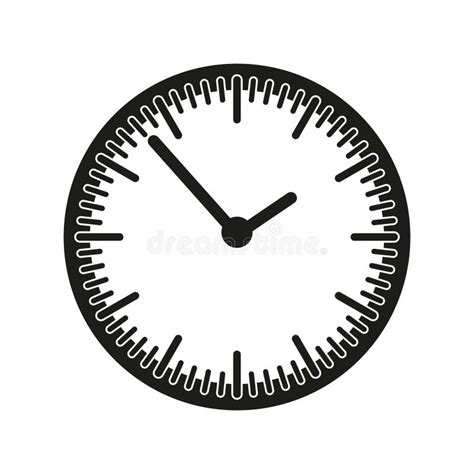 Black Clock Icon Simple Clock Face Time Management Symbol Vector Illustration Stock Vector