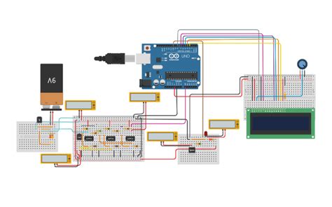 Circuit Design 5 Tm Body Temperature Monitoring System With Emergency Alert Tinkercad