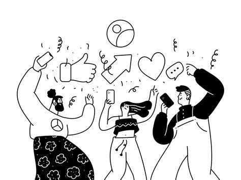 Social Interaction Illustration In 2024 Illustration Illustration Design Social Interaction