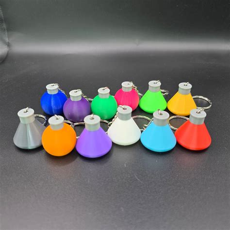Factorio Science Flask Keyrings