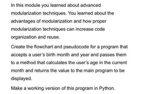 Solved In This Module You Learned About Advanced Chegg