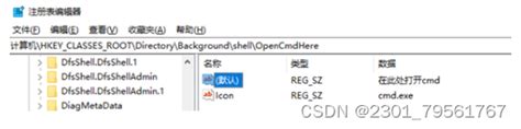 Win10右键菜单栏添加 在此处打开命令行窗口”项，设置完成，显示乱码及添加后移除的问题解决右键在此处打开命令窗口 Csdn博客