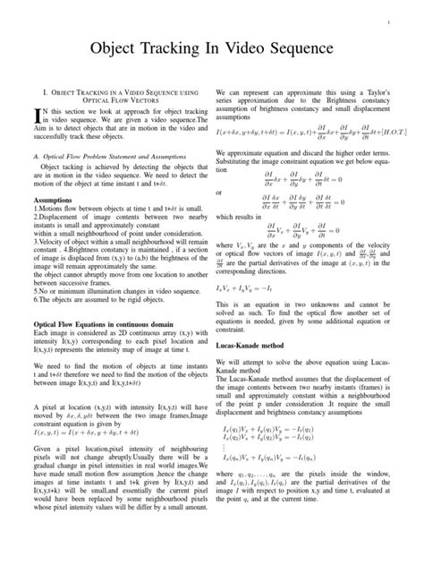 Object Tracking Pdf Eigenvalues And Eigenvectors Matrix Mathematics
