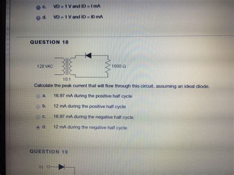 Solved Calculate The Peak Current That Will Flow Through