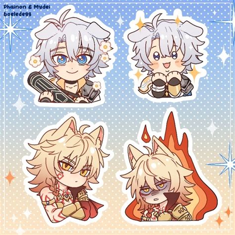Jual HSR Phainon And Mydei Sticker Set Honkai Star Rail Shopee Indonesia