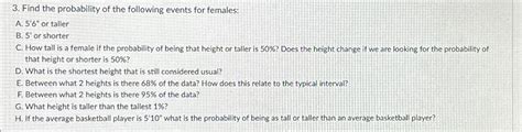 Find The Probability Of The Following Events For Chegg Com
