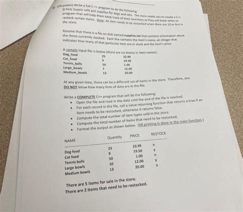 Solved 20 Points Write A Full C Program To Do The