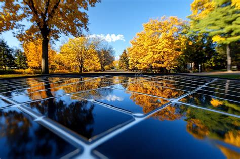 Solar Power Solar Arrays Bright And Reflection Visualized In A