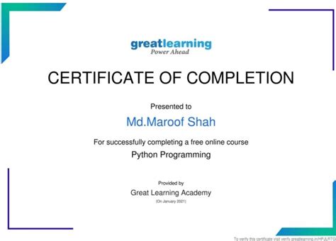 Maroof Shah On Linkedin Successfully Done Python Programming