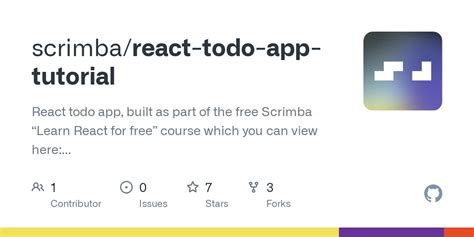 github scrimba react todo app tutorial react todo app built as part