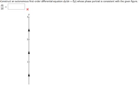 Solved Construct An Autonomous First Order Differential
