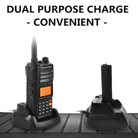 10KM QuanSheng TG-UV2 Plus 10W Long Range 4000mah VHF/UHF Dual Band Two ...