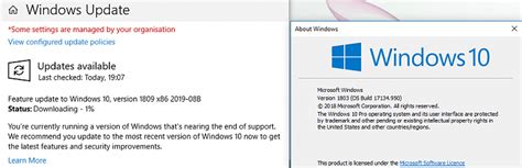 microsoft now auto updating windows 10 version 1803 and older to 1903