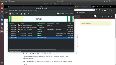 gparted how to resize my 40g ubuntu partition ask ubuntu