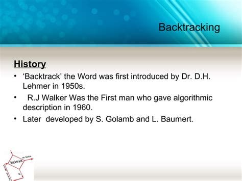 Backtracking Algorithm Technique And Examples Ppt