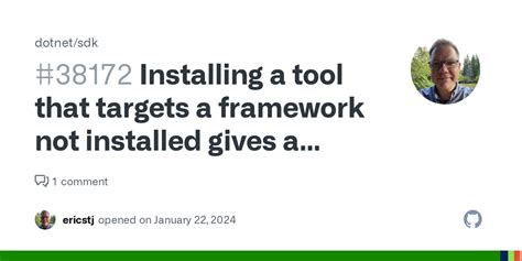 Installing A Tool That Targets A Framework Not Installed Gives A Non