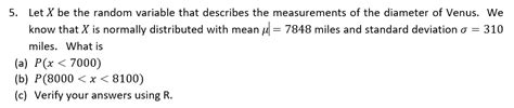 Solved 5 Let X Be The Random Variable That Describes The