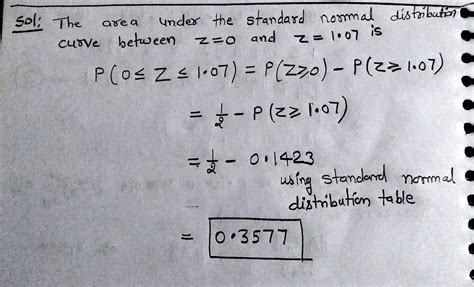 [solved] Find The Area Under The Standard Normal Distribution Curve